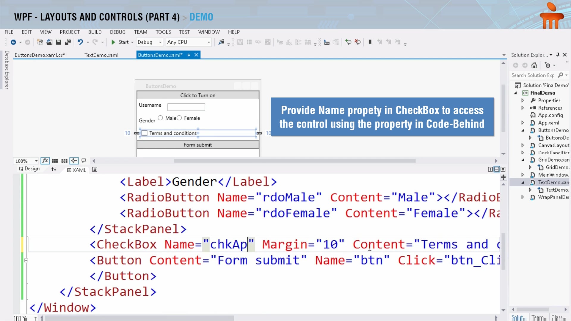 WPF – Layouts and Controls (Part 4)
