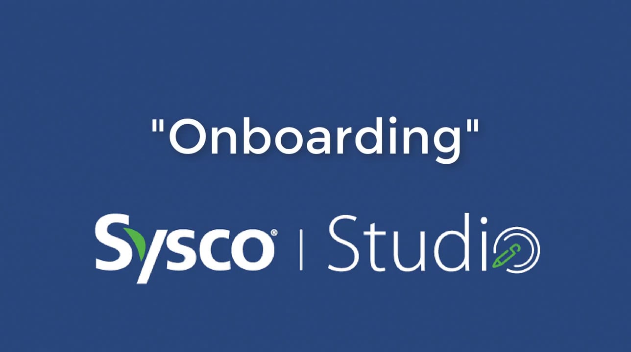 Video Tutorials - Sysco Studio Onboarding on Vimeo