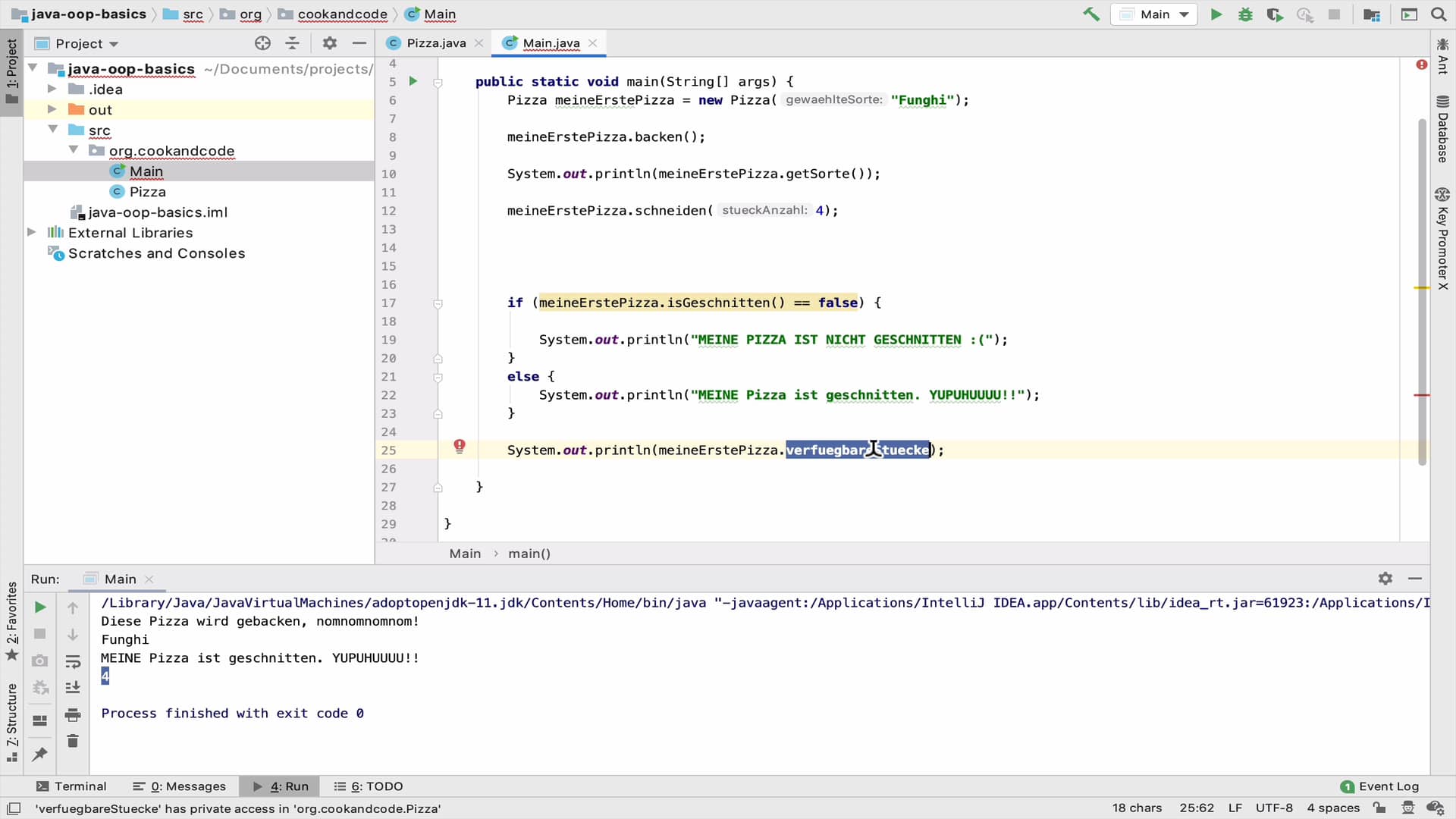 Java OOP - Kapselung, Getter und Setter on Vimeo