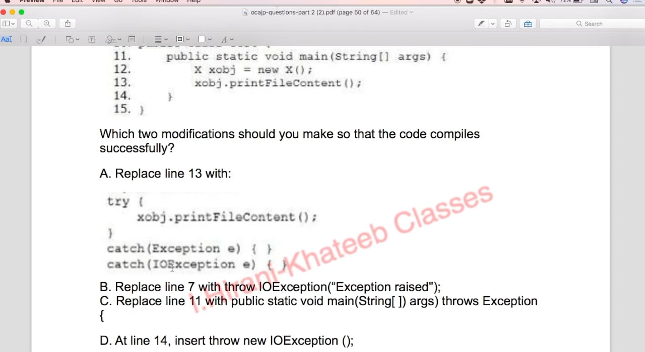 ocjp exam questions 136-157 on Vimeo