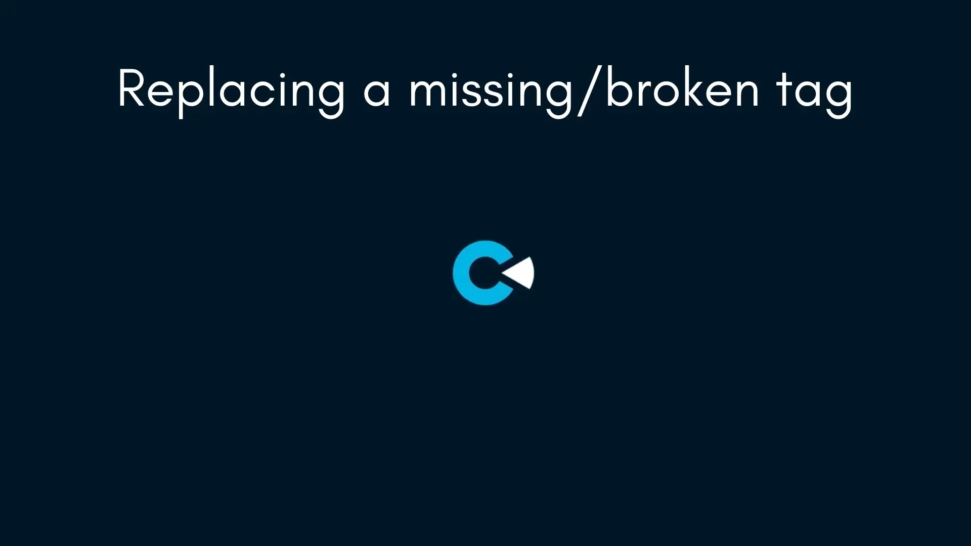Replacing a missing or broken tag ‐ Over-C on Vimeo