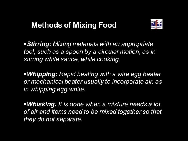 Methods of Mixing Food English on Vimeo