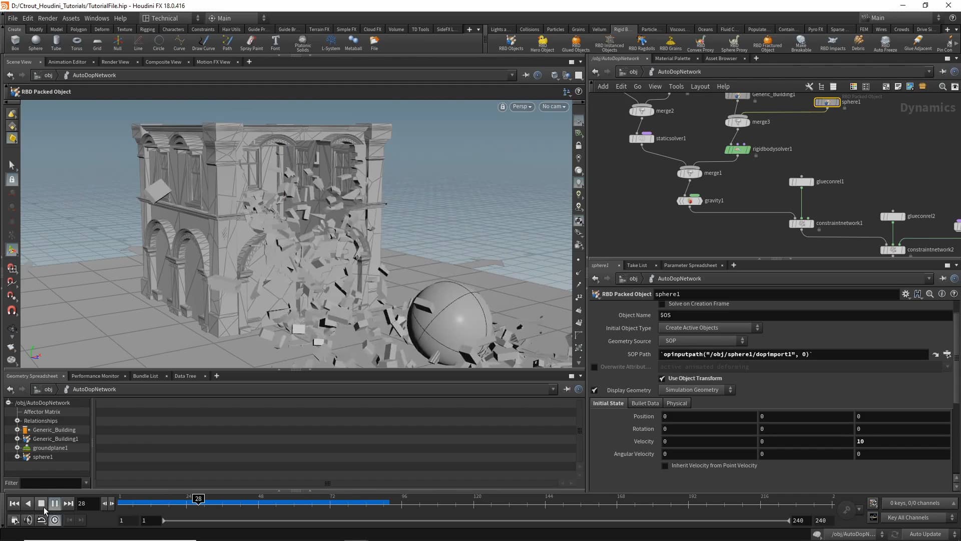 Destruction FX for Realtime | Part 2 | Prepare the RBD Simulation on Vimeo