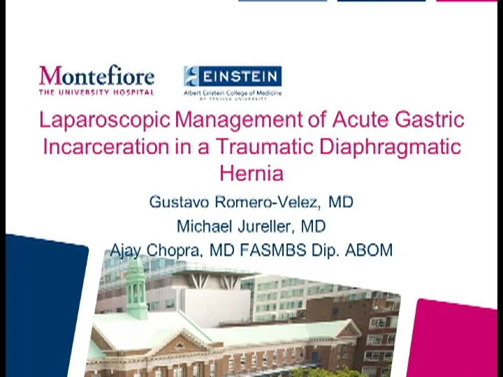 Laparoscopic Management of Acute Gastric Incarceration in a Traumatic ...