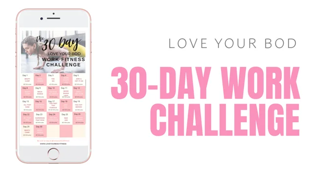 30 Day Love Handle Challenge Calendar