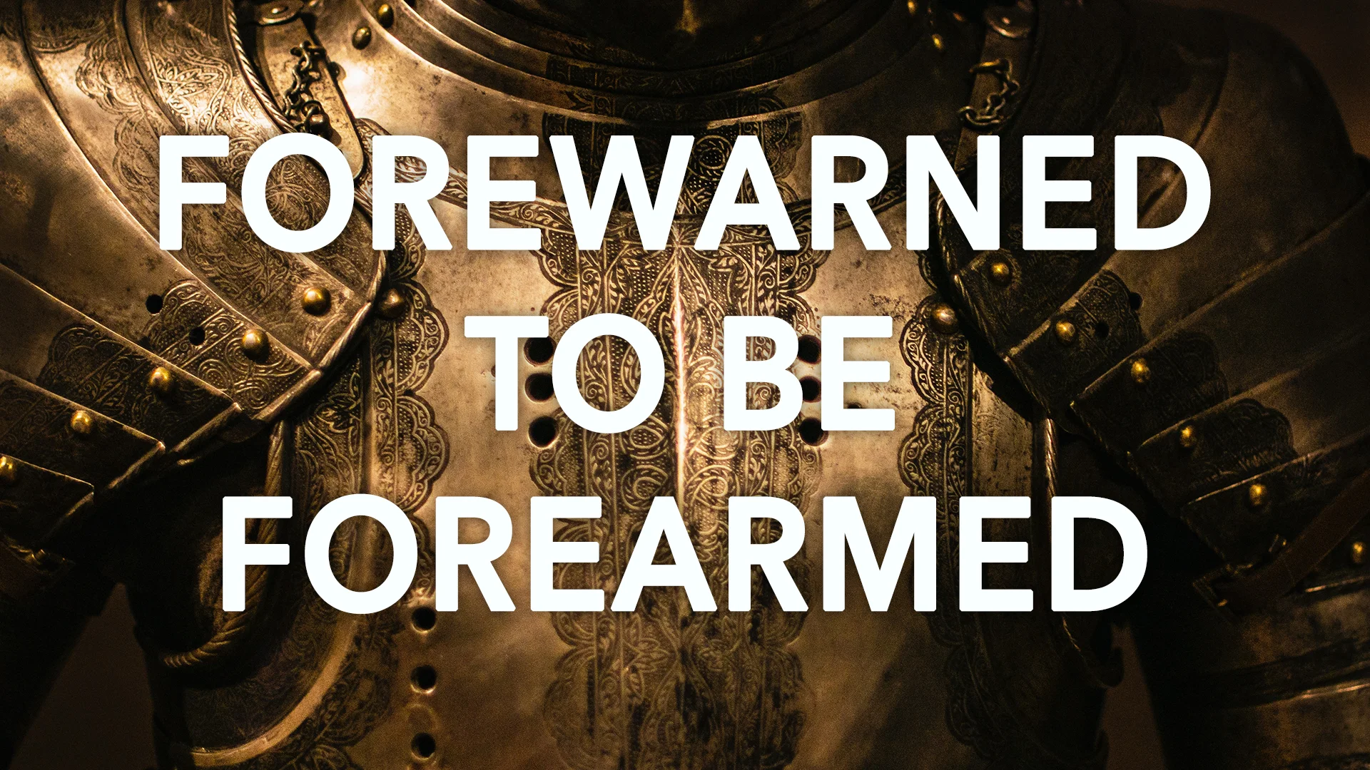Forewarned To Be Forearmed on Vimeo