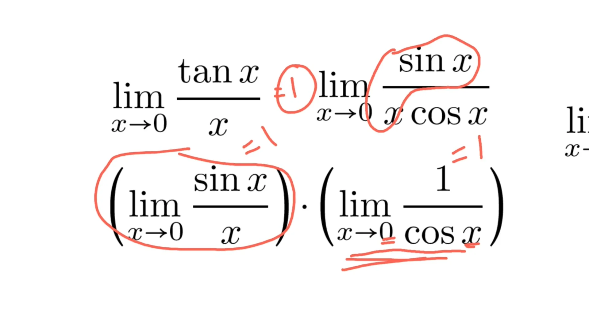 Examples of Trig Limits on Vimeo