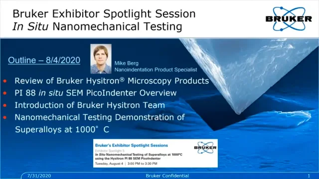 In-Situ Nanomechanical Testing of Superalloys at 1000°C using the ...