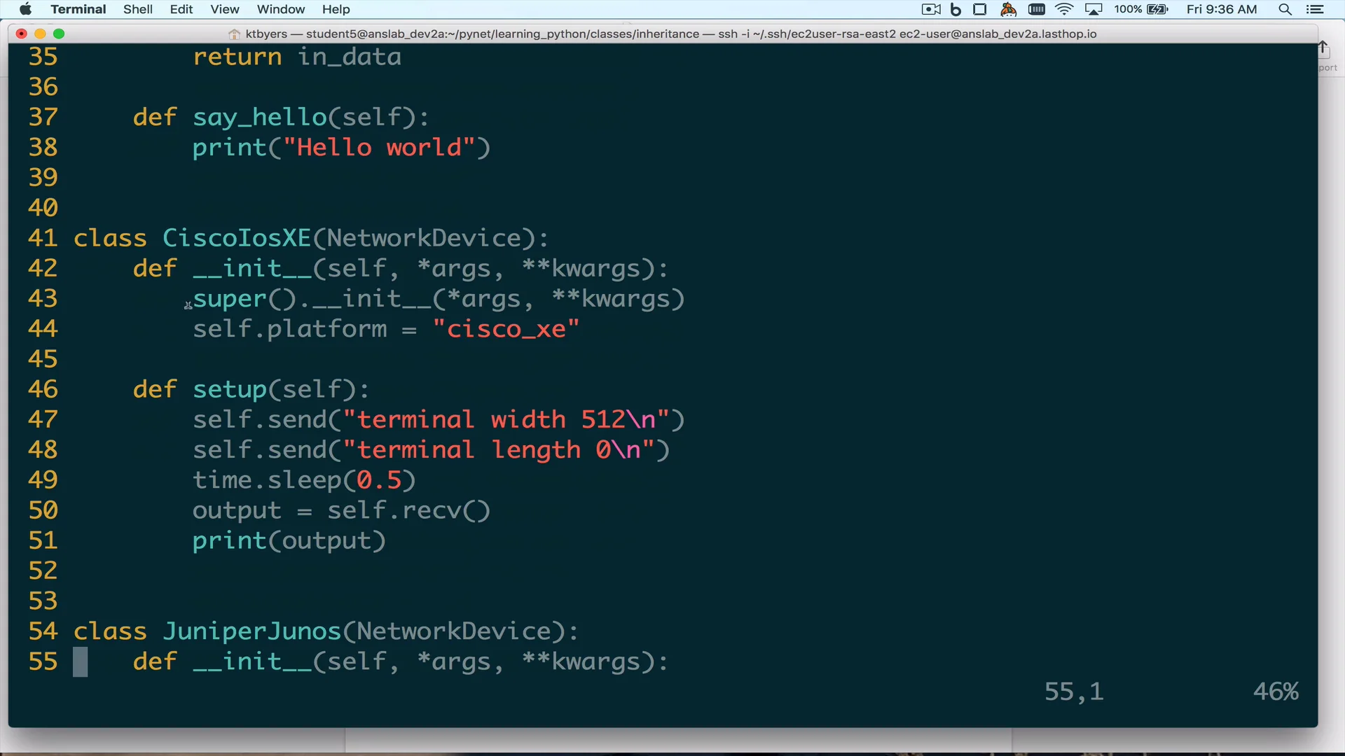 Learning Python - Class Inheritance Example on Vimeo