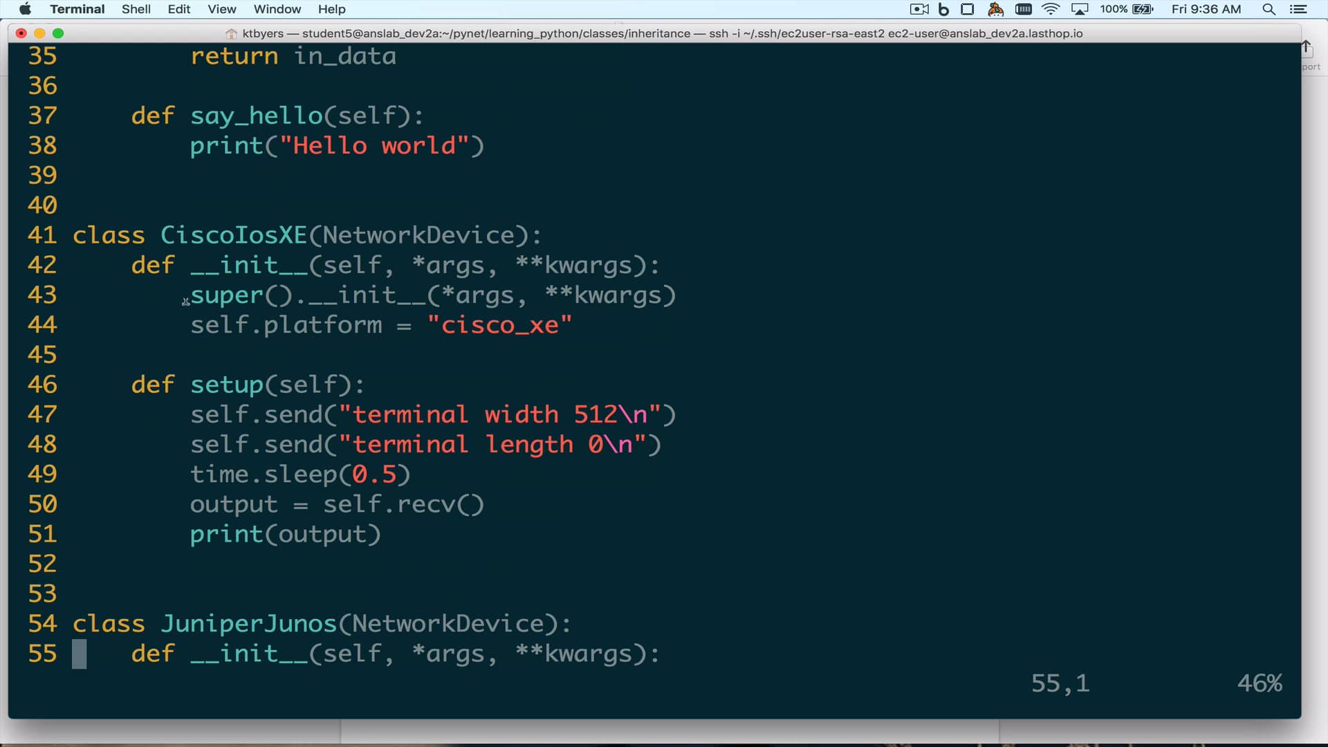 Learning Python - Class Inheritance Example on Vimeo