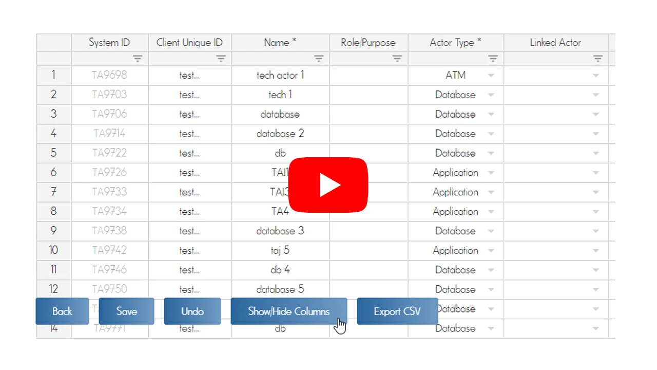 Show/Hide columns in tables on Vimeo