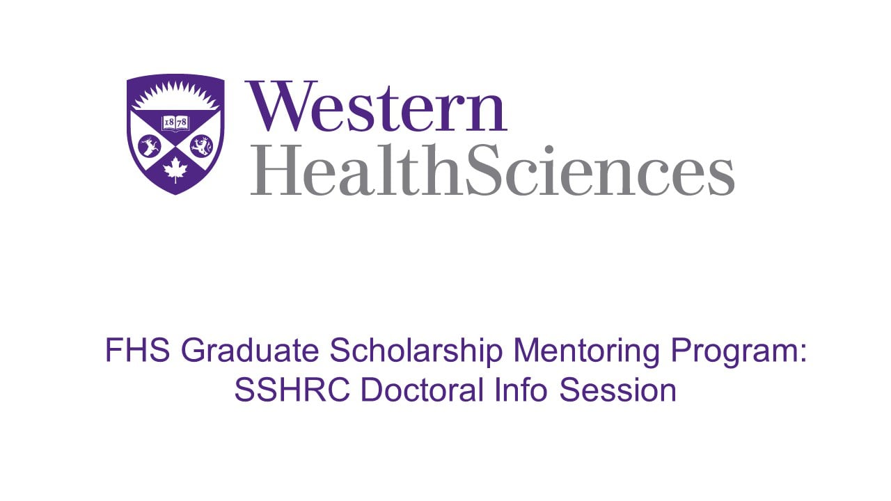SSHRC Doctoral Info session Aug 2020 on Vimeo