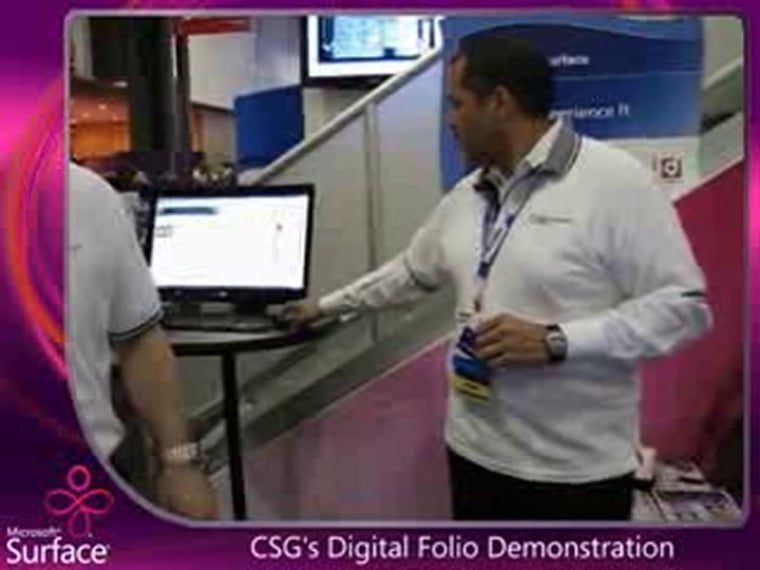 CSG's Digital Folio on Microsoft Surface | Retail Customer Experience