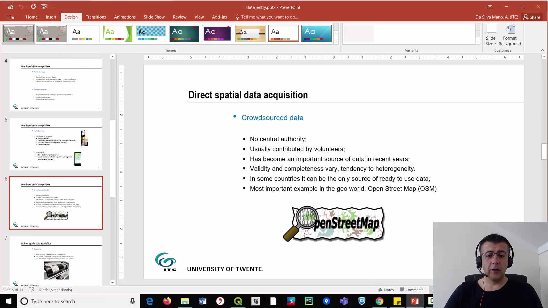 Lecture on data entry on Vimeo