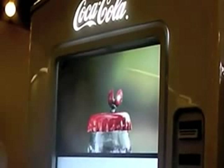 Coca-Cola vending machine marries self-service and digital signage ...