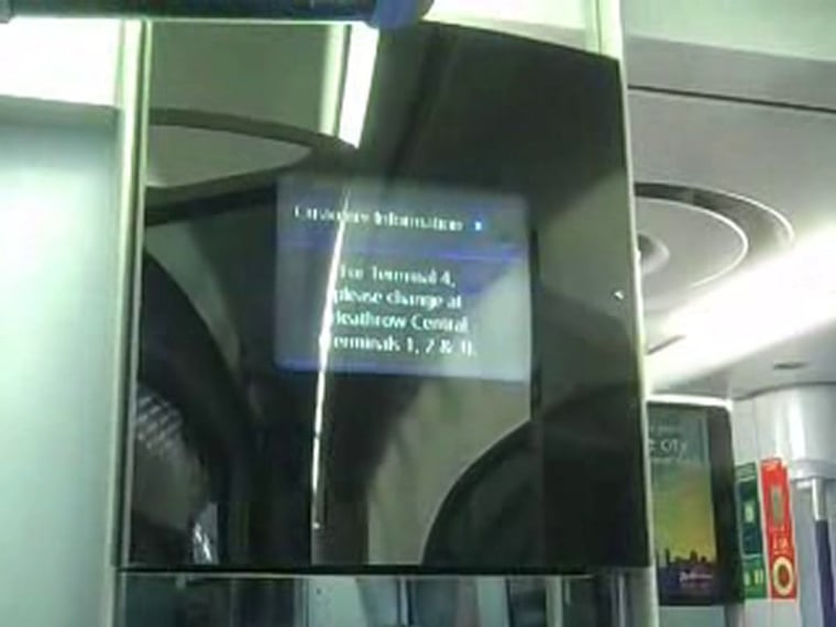 Digital out-of-home screens on Heathrow Express train | Digital Signage ...