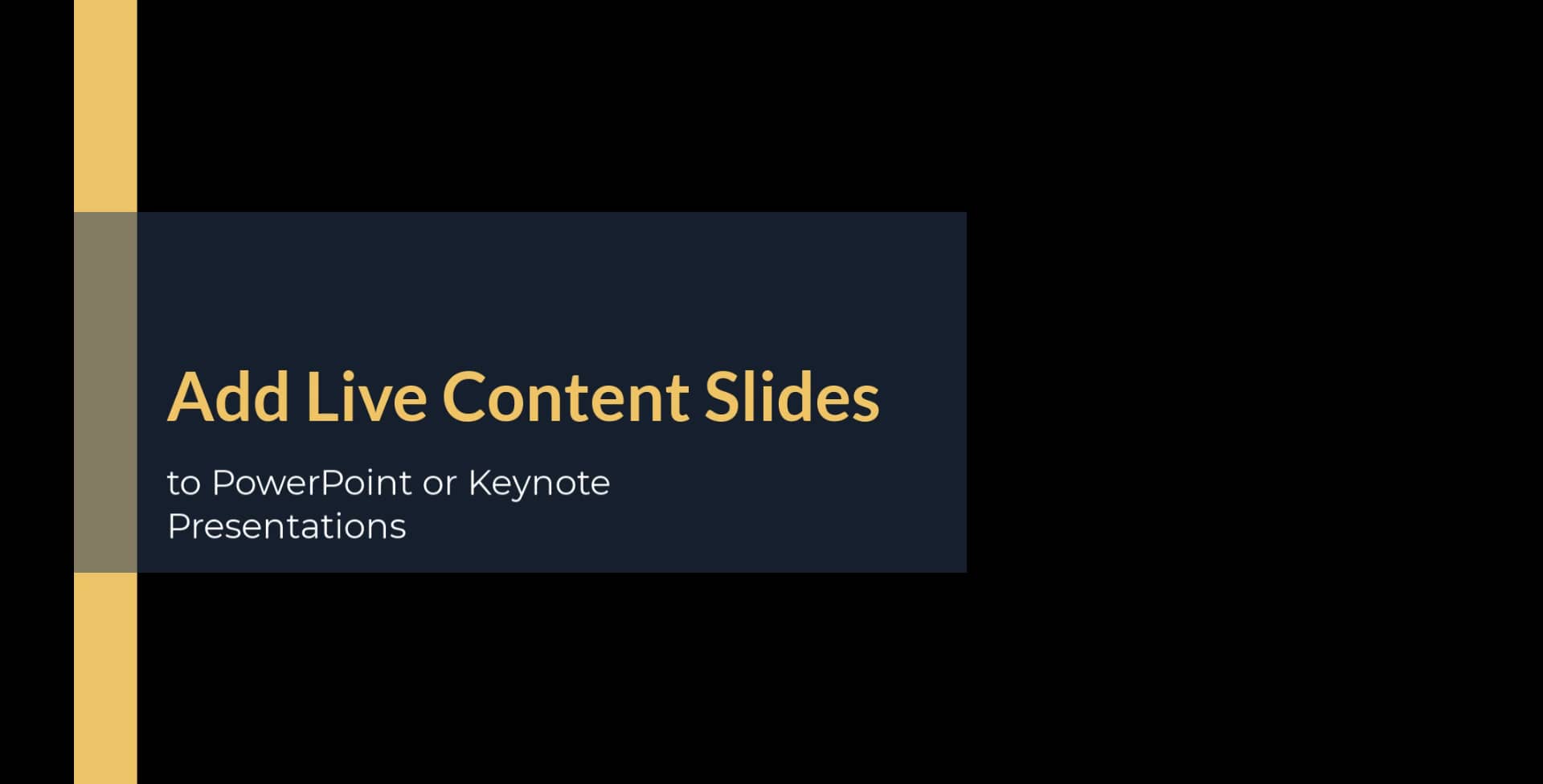 Add Live Content Slides to a PowerPoint or Keynote Presentation on Vimeo