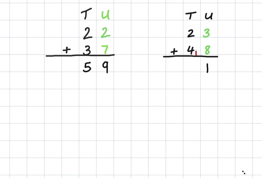Adding 2 digit numbers with and without renaming on Vimeo