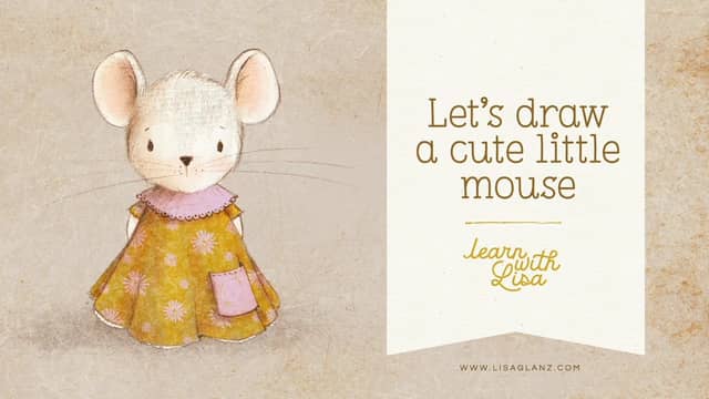 How to draw a cute mouse and add colour and texture in Procreate on Vimeo