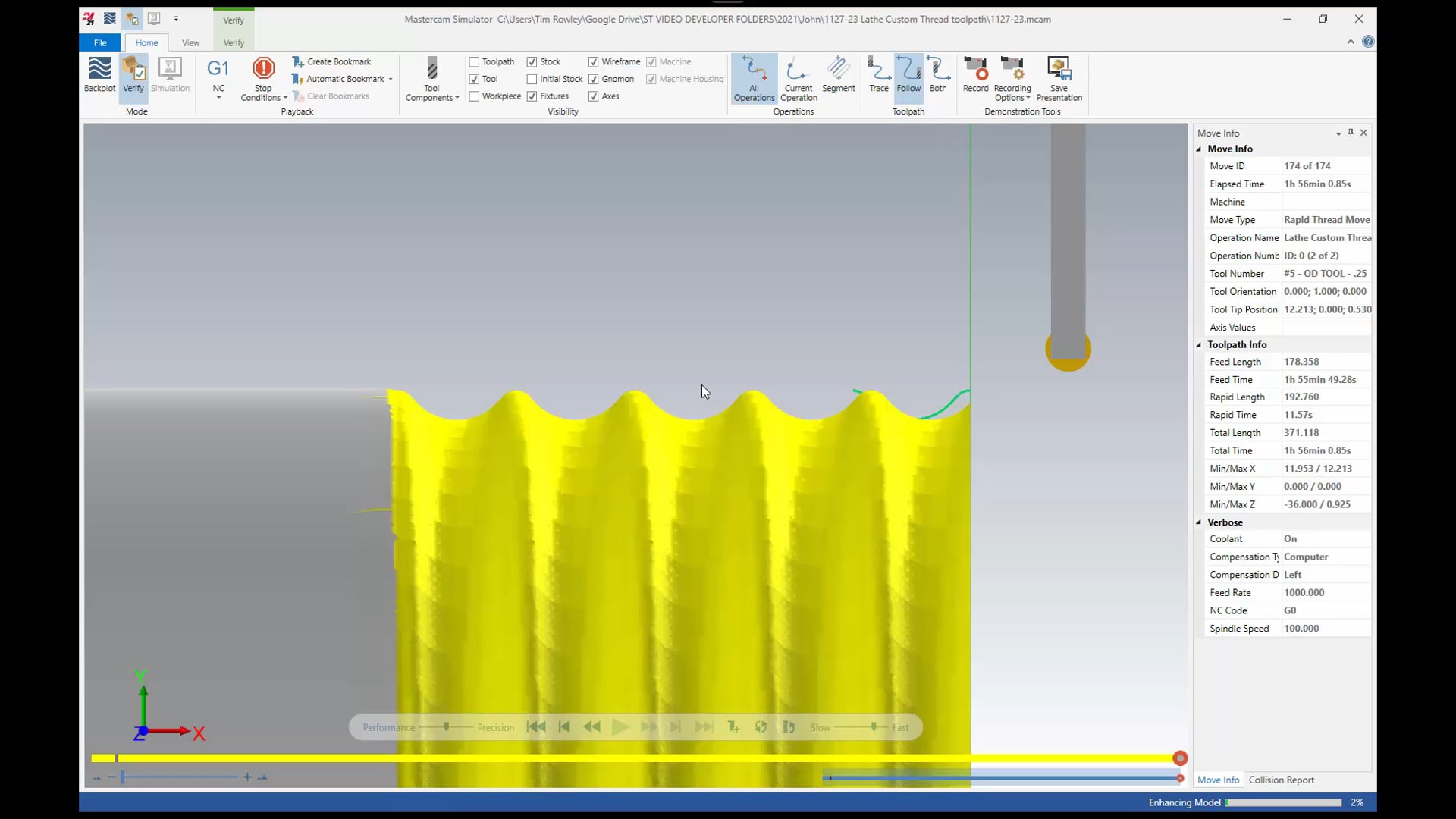 Mastercam 2023 Library - Lathe Custom Thread toolpath part 2 Mastercam 2023 Library - Lathe Custom Thread toolpath part 2