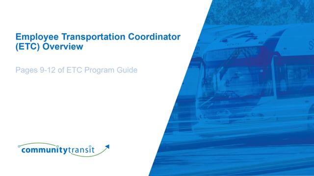Basic Training for Employee Transportation Coordinators on Vimeo