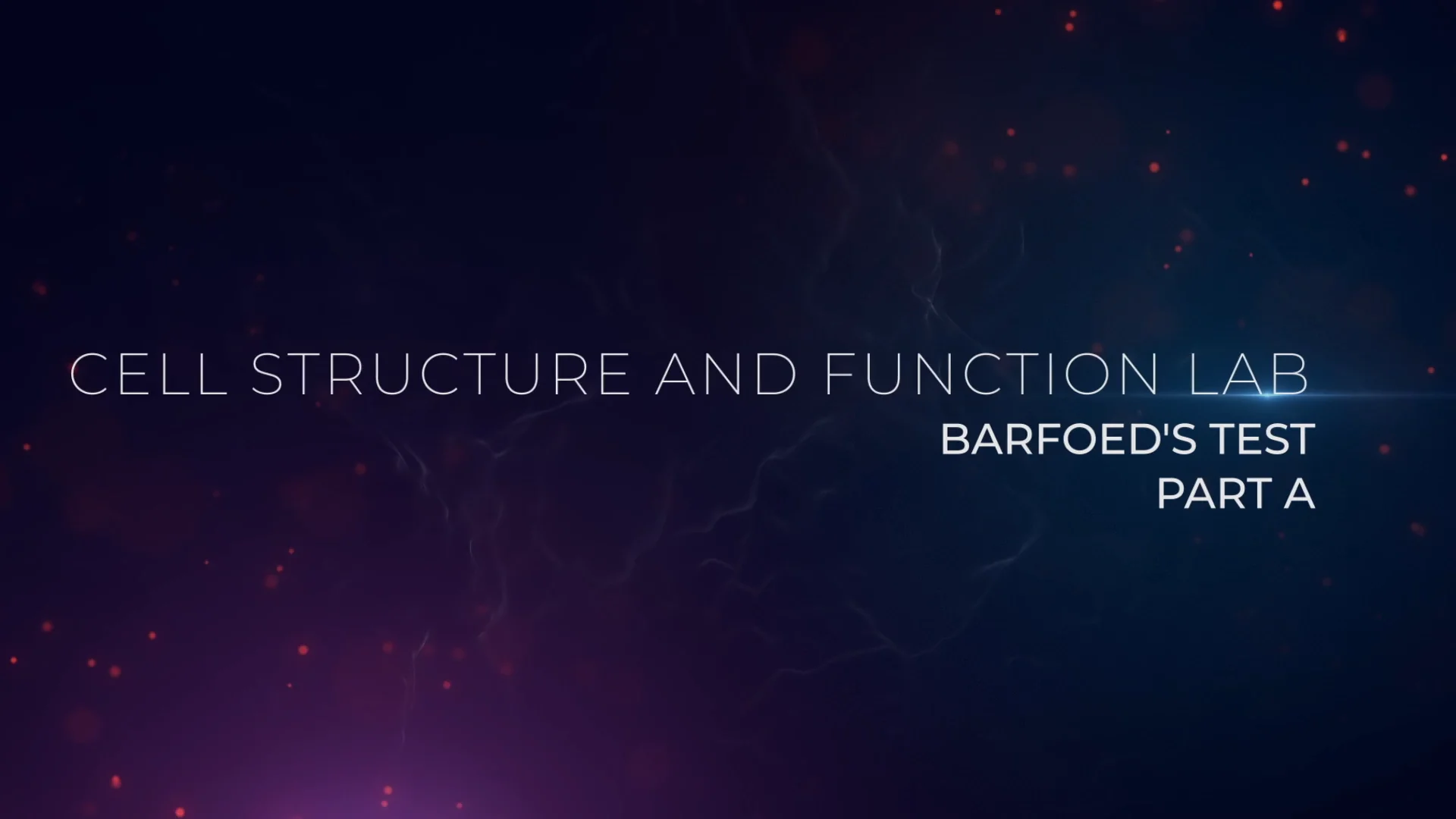 Barfoed's Test, Part A