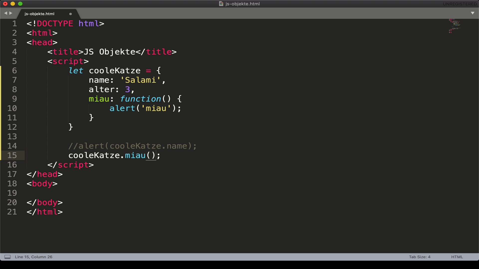 JavaScript - Objekte erstellen on Vimeo
