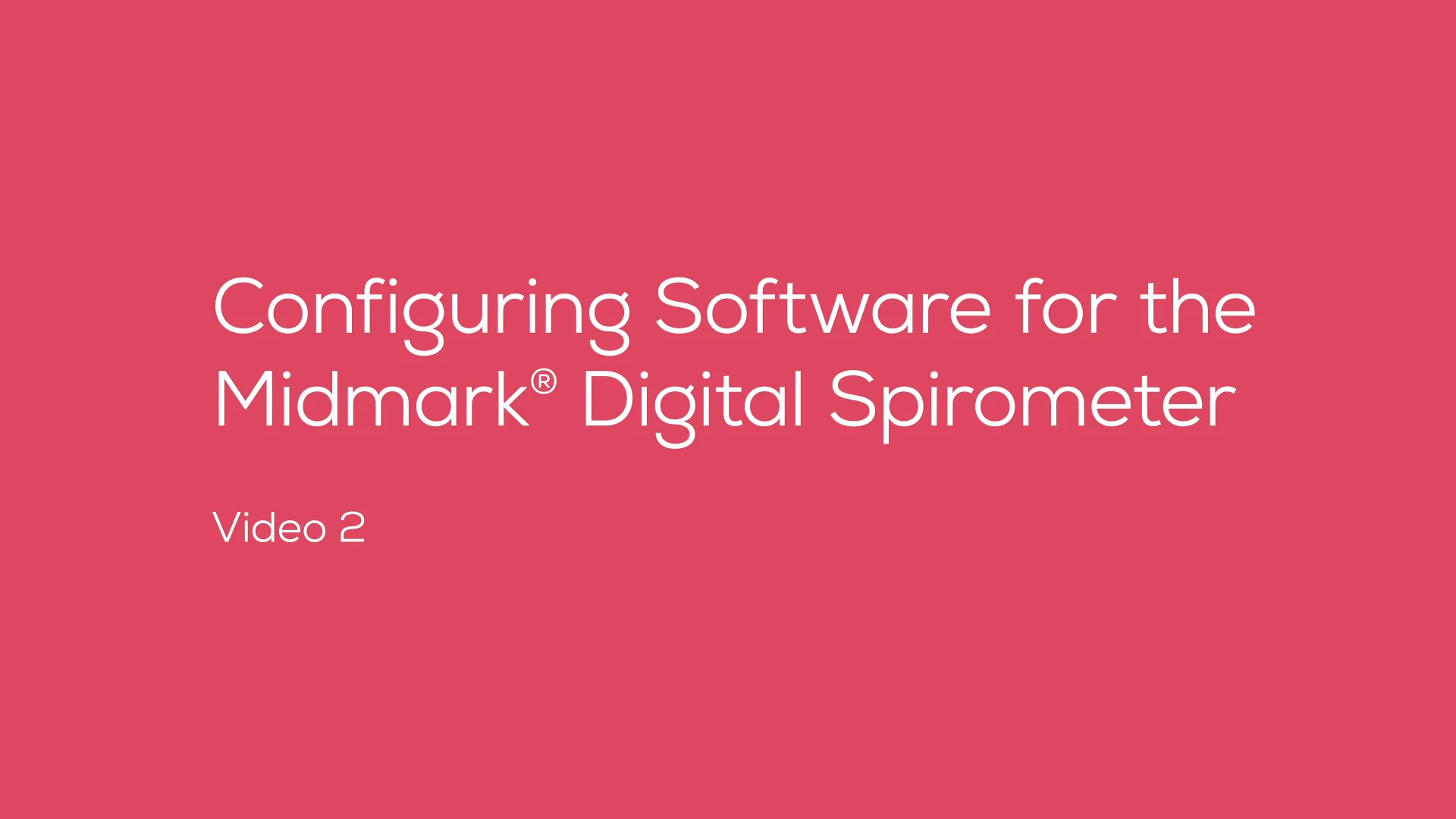 Configuring Software for the Midmark® Digital Spirometer - Video 2