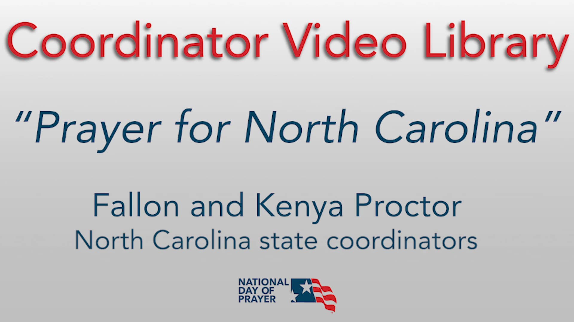 Prayer for North Carolina on Vimeo