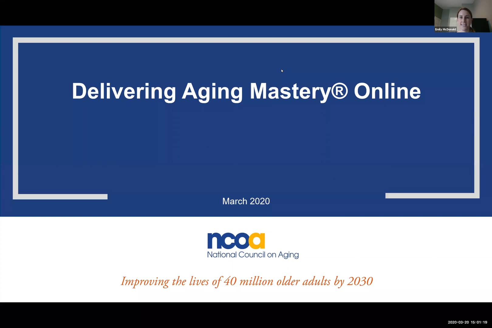 Webinar: Delivering Aging Mastery Online on Vimeo