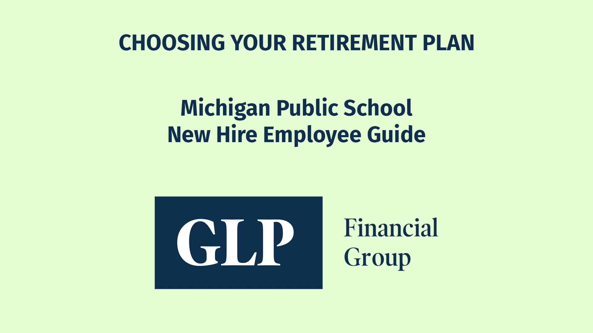 Choosing Your Retirement Plan - Michigan Public School New Hire ...