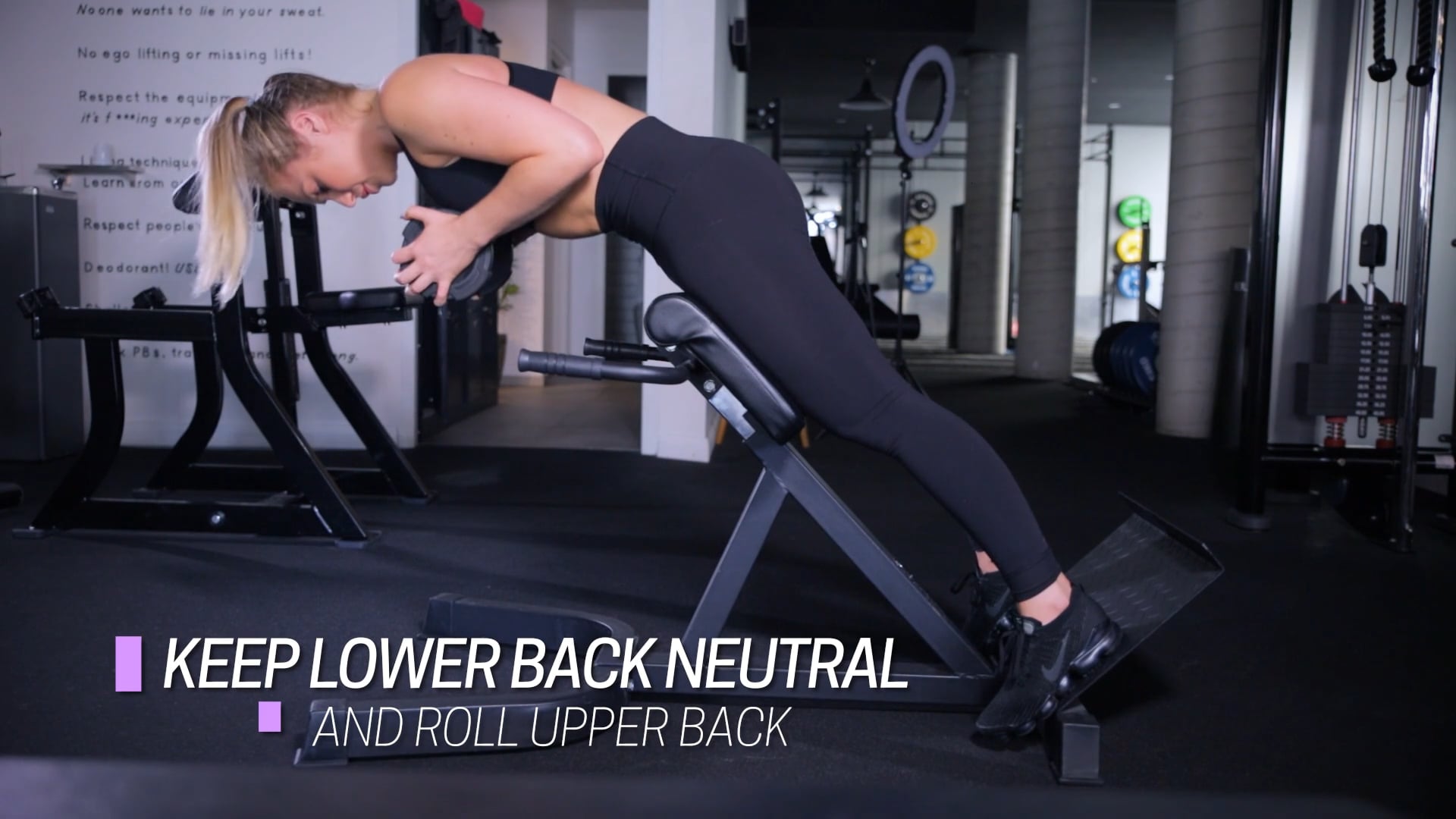 45º Back Extensions - DB on Chest on Vimeo