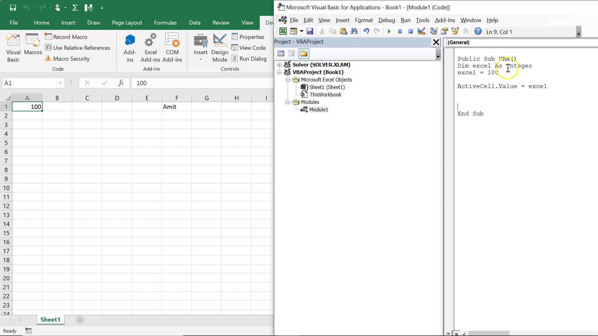 42 creating variables in VBA (hn) on Vimeo