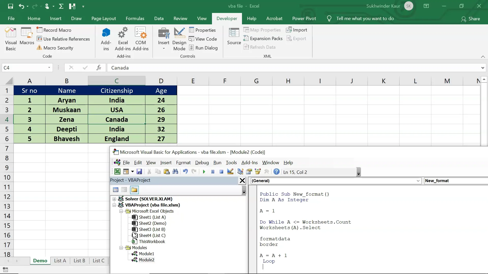 51 Running Macros on Multiple Sheets Part 2 (hn) on Vimeo