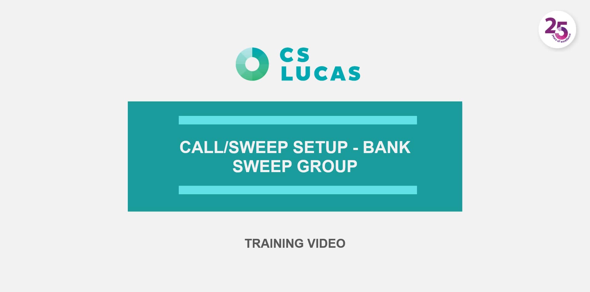 Call/Sweep Setup - Bank Sweep Group on Vimeo