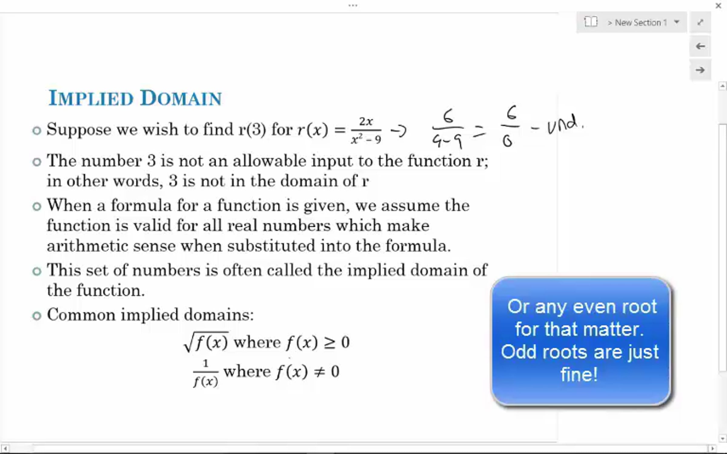 1300 Implied and Applied Domain