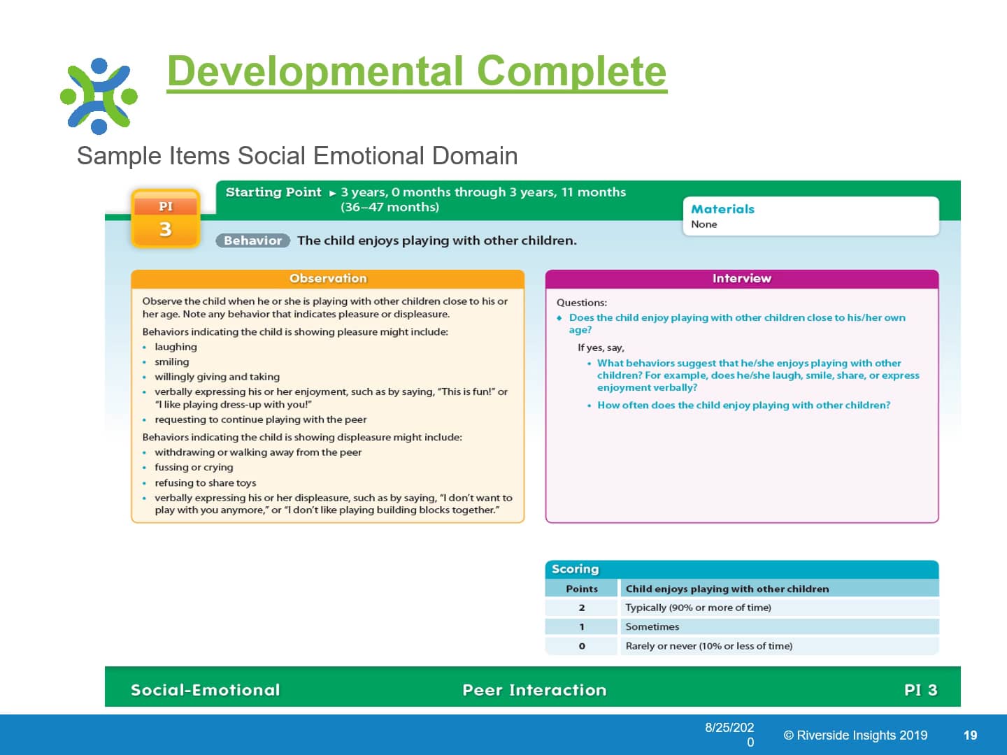 BDI-3 Screening Virtual Demo on Vimeo