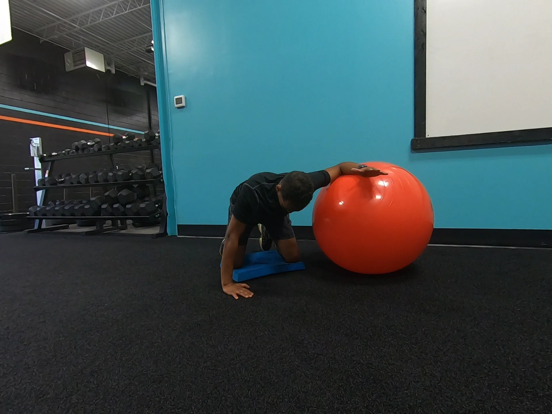 Swiss Ball Pec Minor Stretch