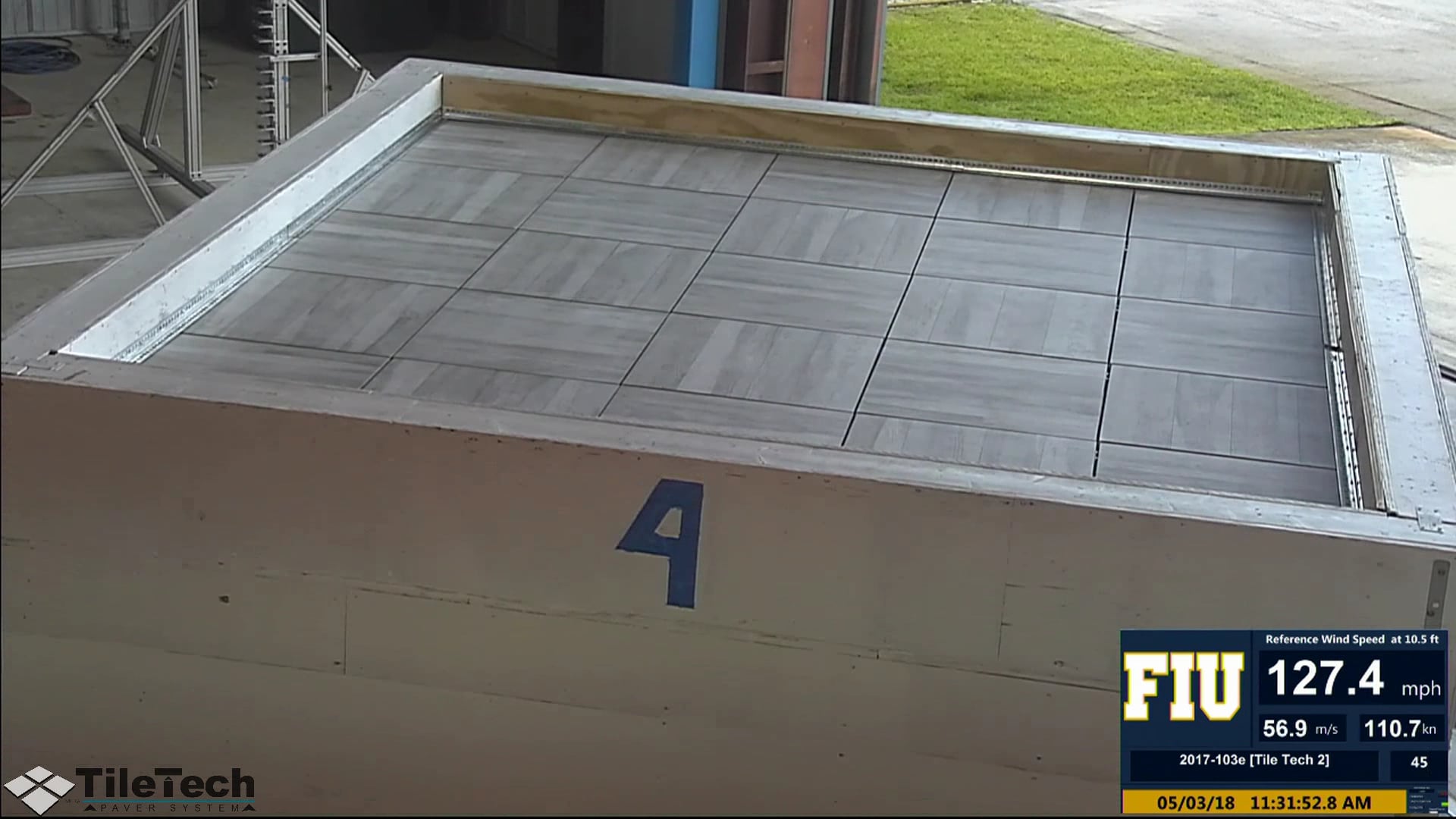 Tile Tech: FIU Wind-Uplift Test - Porcelain Pavers & Hex-Tray on Vimeo