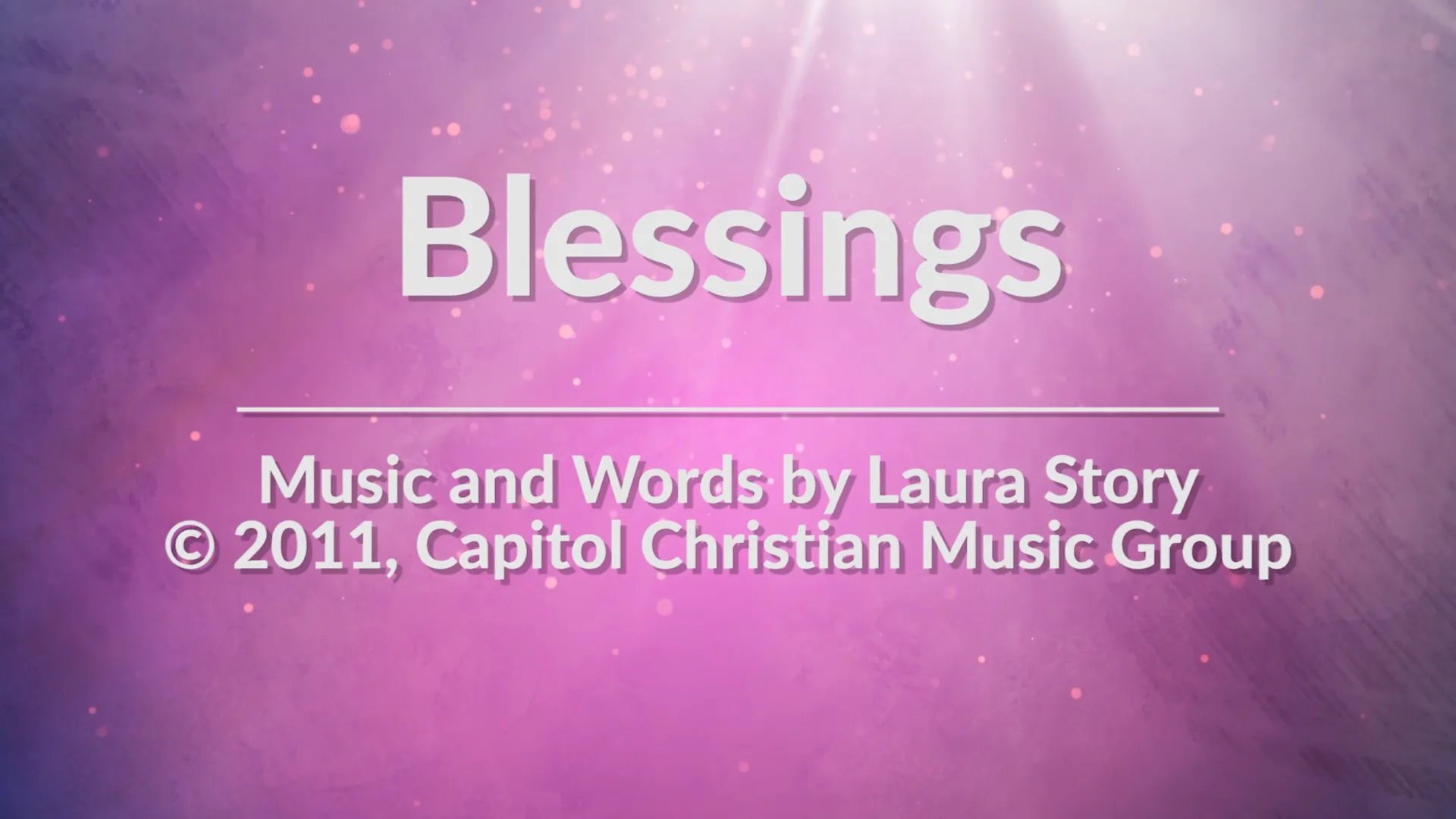 Blessings (Laura Story) - Lyrics