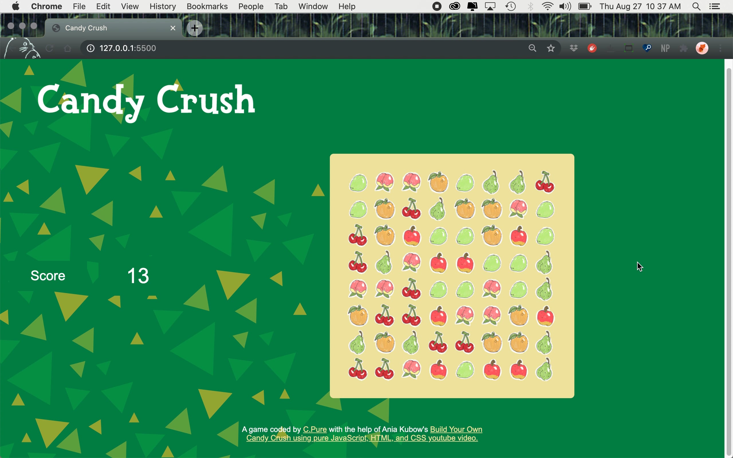 Candy Crush made with JavaScript, CSS, & HTML on Vimeo
