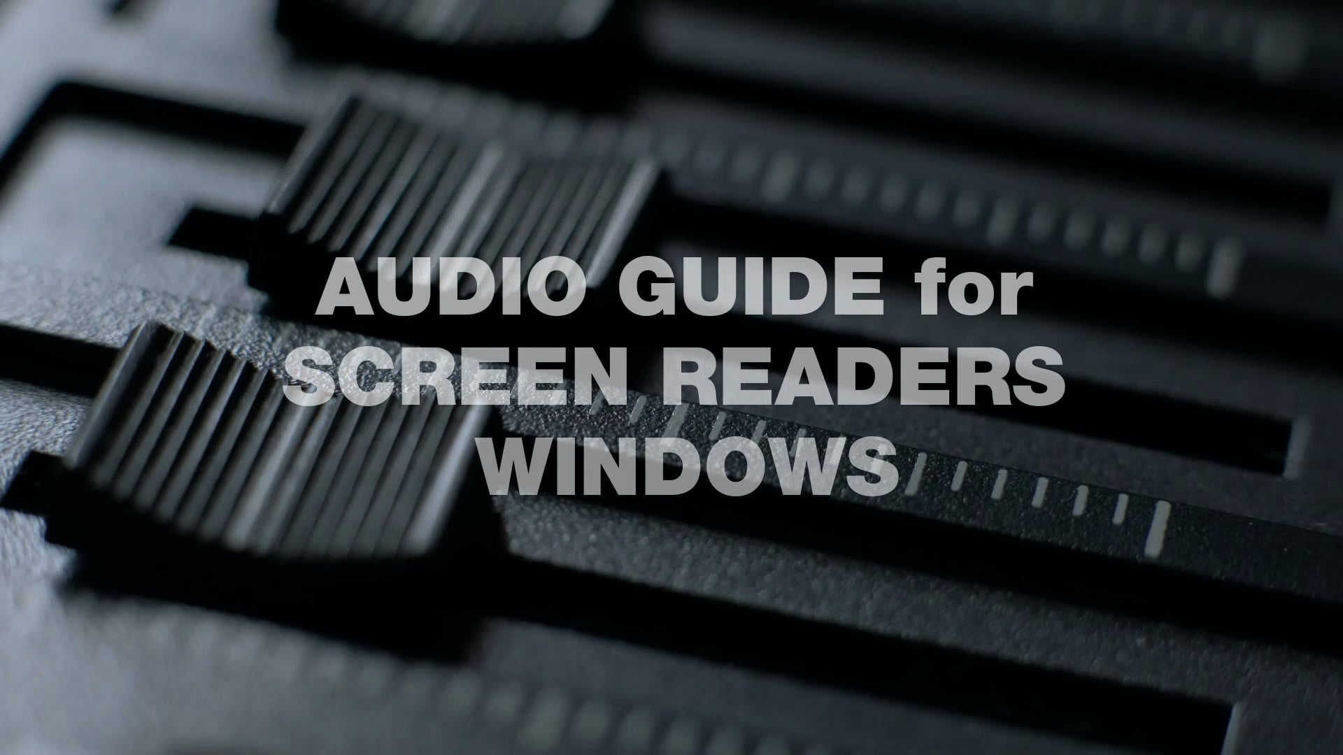 Screen Reader Audio Guide 4 Window on Vimeo