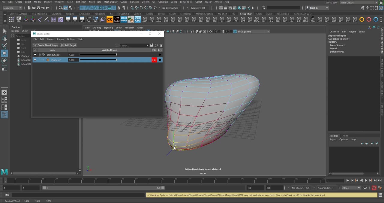 Solved: Maya Blend Shape cycleCheck - Autodesk Community