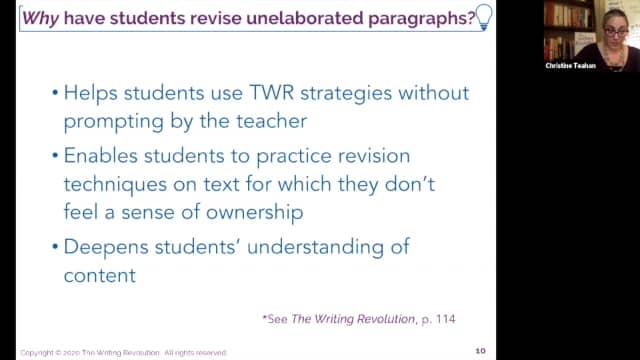 Webinar - Unelaborated Paragraph (5.6.20) on Vimeo