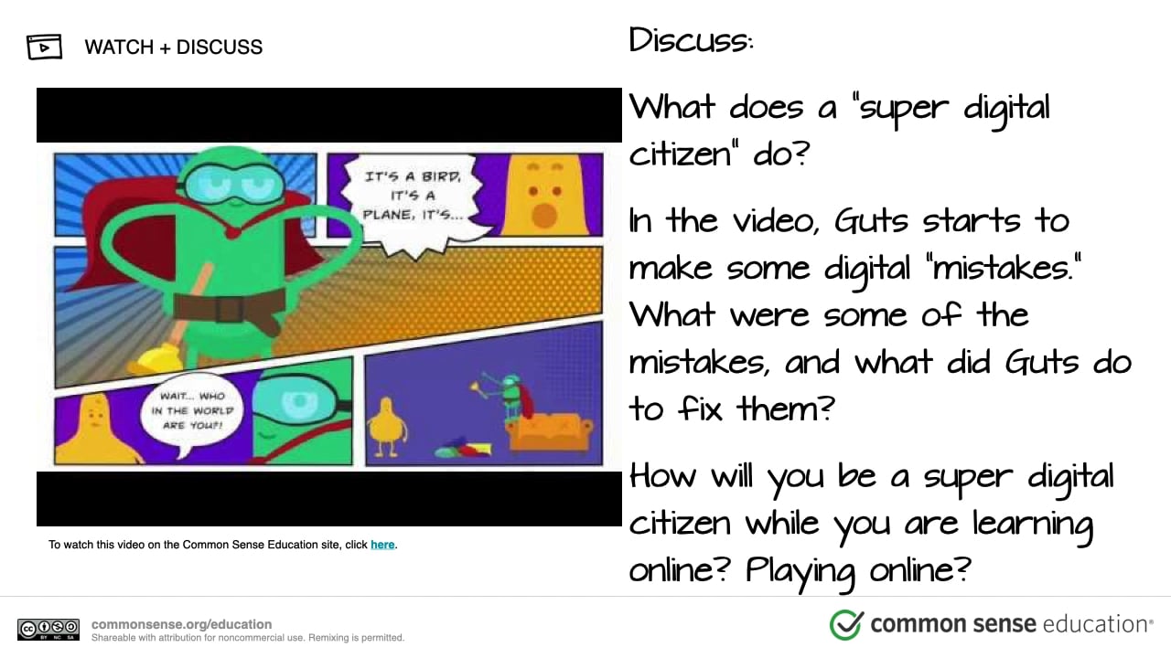 Be a Super Digital Citizen Lesson 1 Parts 1 and 2 on Vimeo