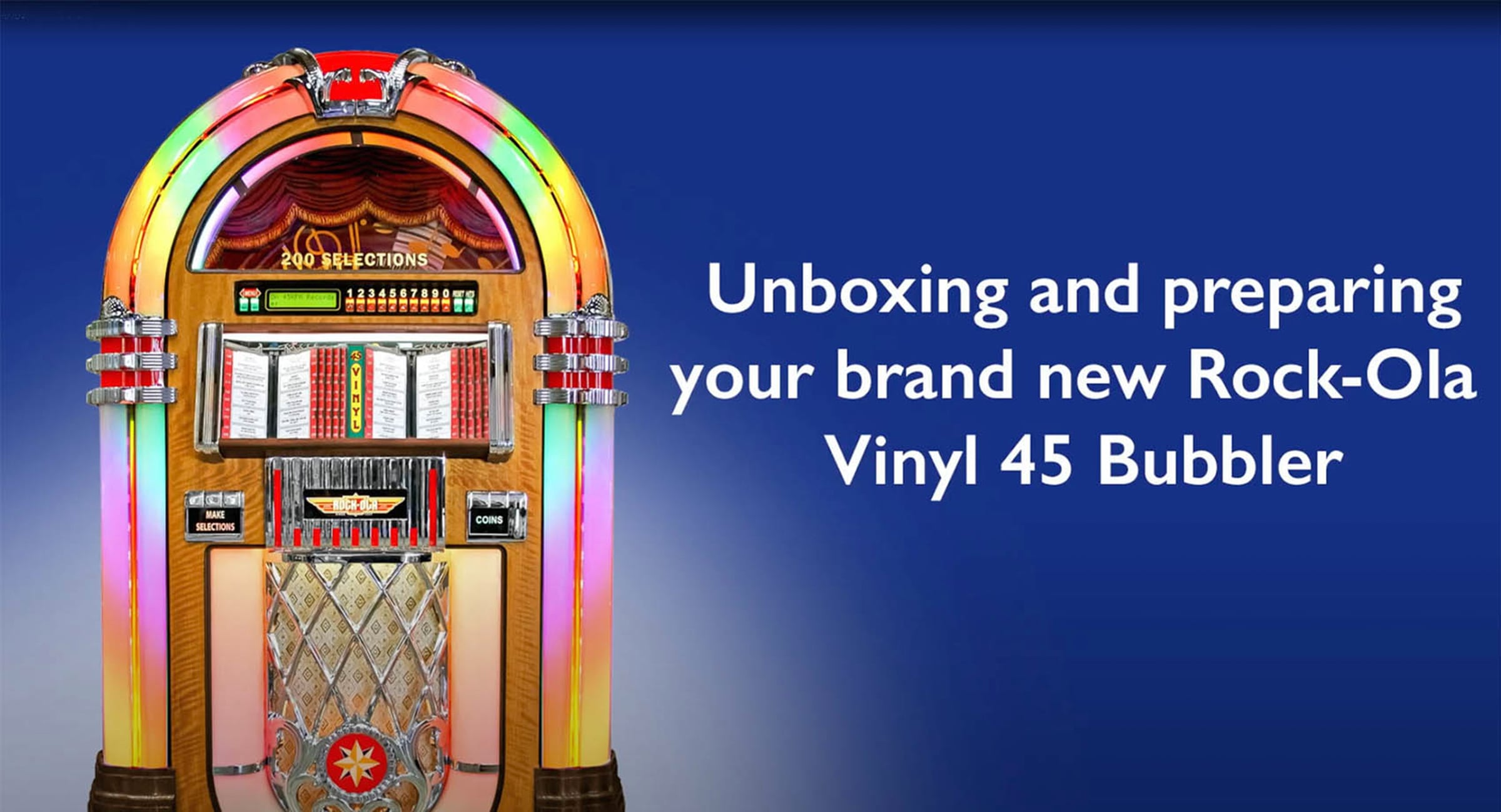 Unboxing and preparing a Rock-Ola Vinyl 45 jukebox