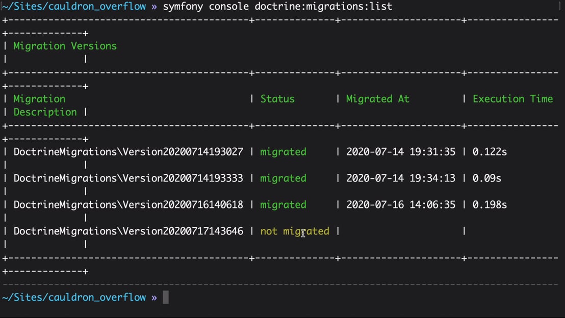 Timestampable & Failed Migrations > Doctrine, Symfony & the Database ... Timestampable & Failed Migrations > Doctrine, Symfony & the Database ...
