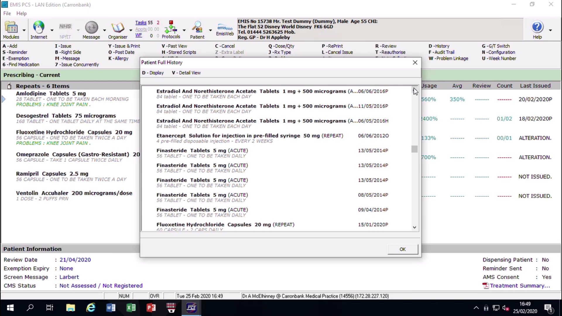 Find previous medications in EMIS PCS on Vimeo