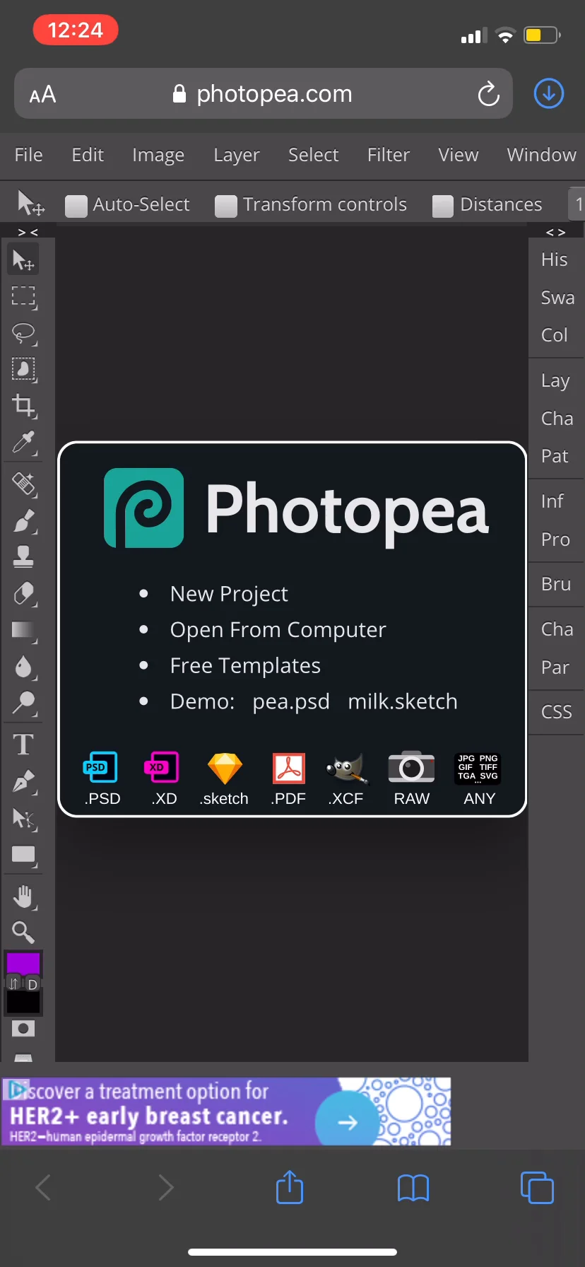 How to Add a Transparent Gif w/t Photopea on Vimeo