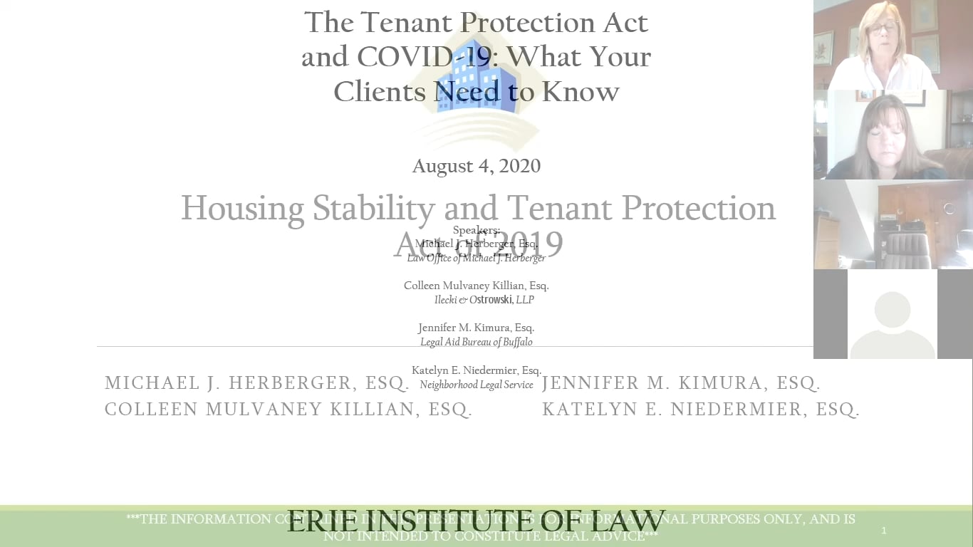Watch #2359 The Tenant Protection Act and COVID-19: What Your Clients ...